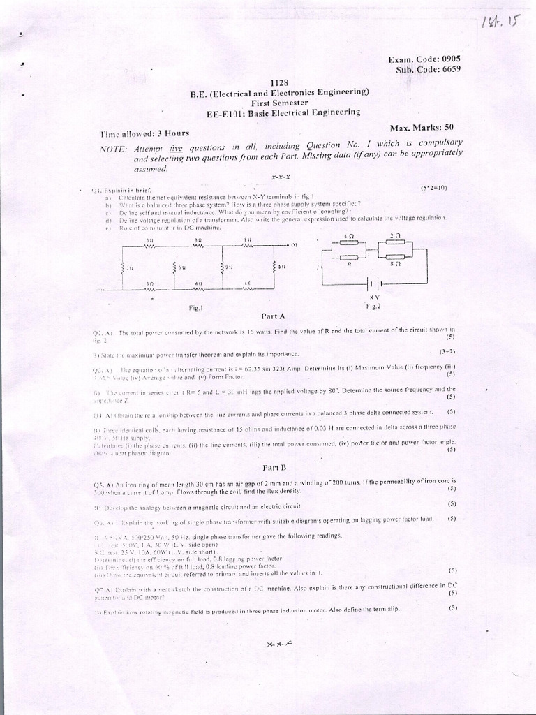 Beee 2018dec1stsembeeee101 | PDF
