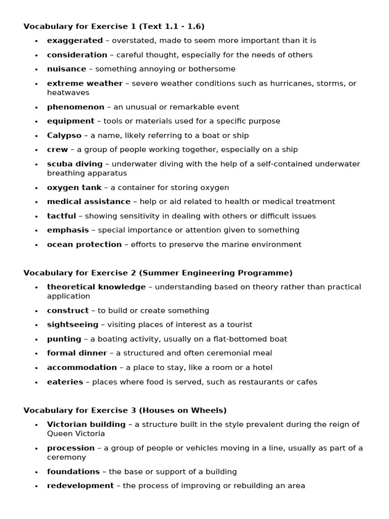 Matura 2024 Dictionary | PDF | Underwater Diving