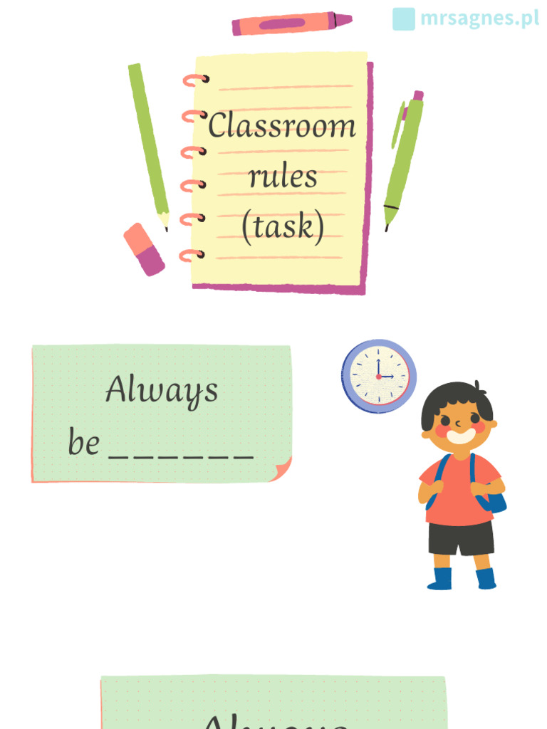 classroom rules task | PDF