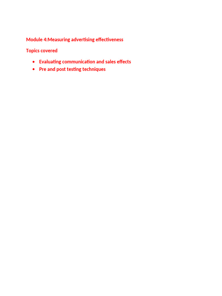 Advertising Effectiveness Measurement Techniques | PDF | Advertising ...
