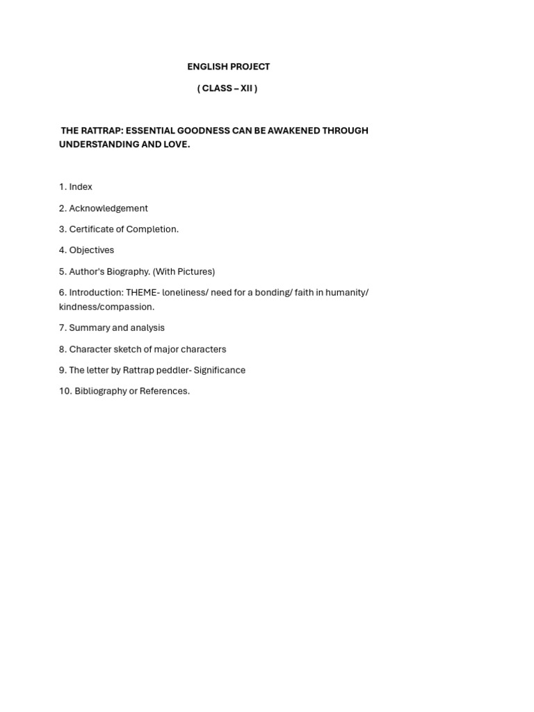 English Project 12 | PDF