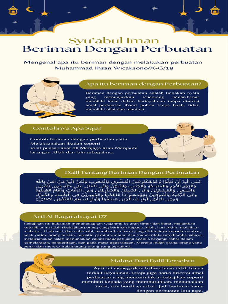 Biru Dan Hijau Ilustrasi Keistimewaan Bulan Ramadhan Infographic | PDF