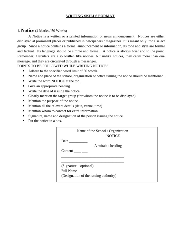 Writing Formats for Students | PDF | Madam | Trees