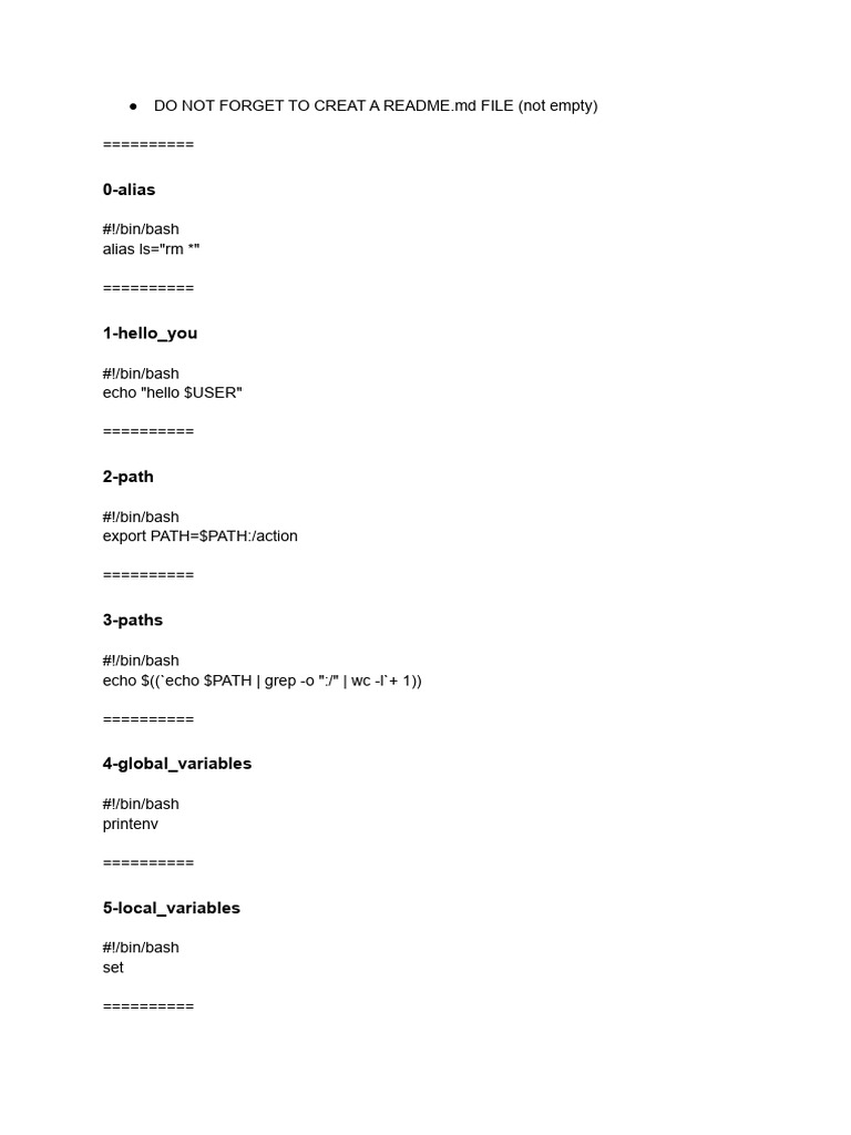 0x03. Shell, Init Files, Variables and Expansions | PDF