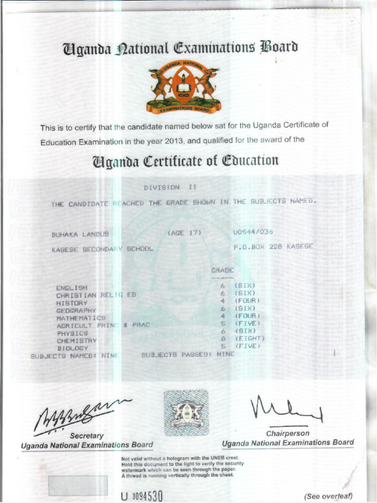 Olevel Certificate | PDF