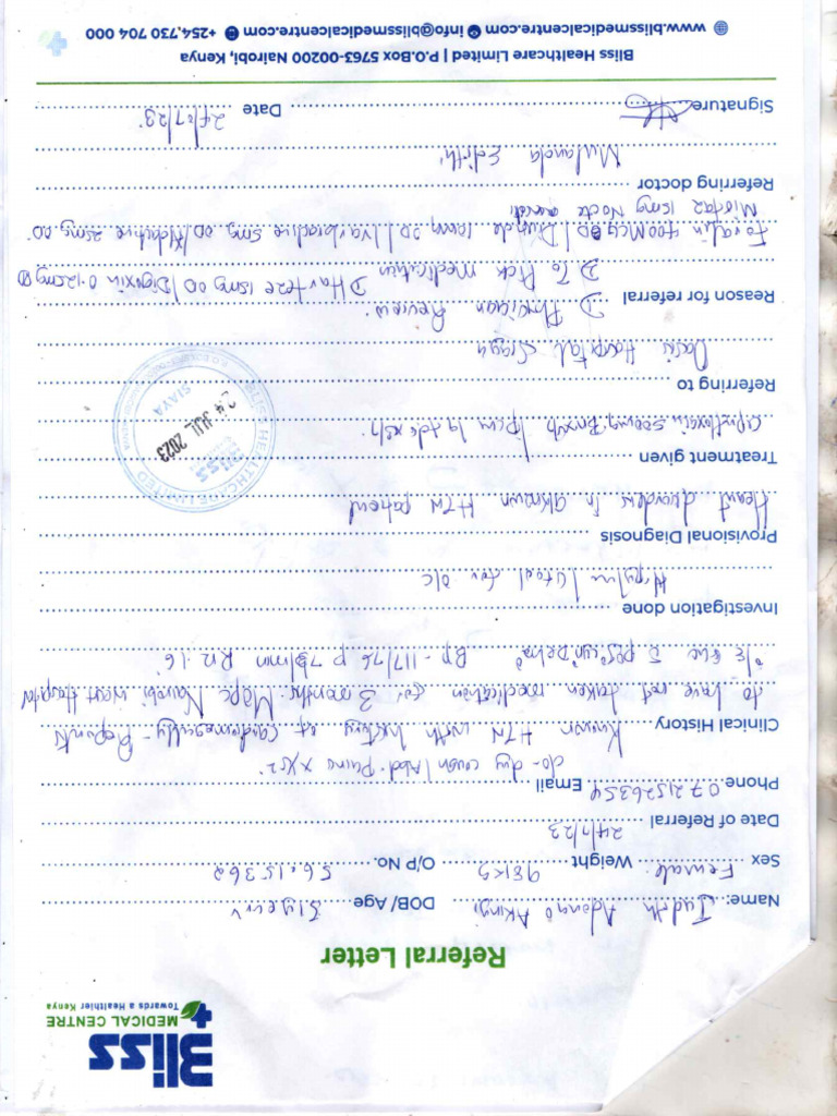 Adongo Referal | PDF