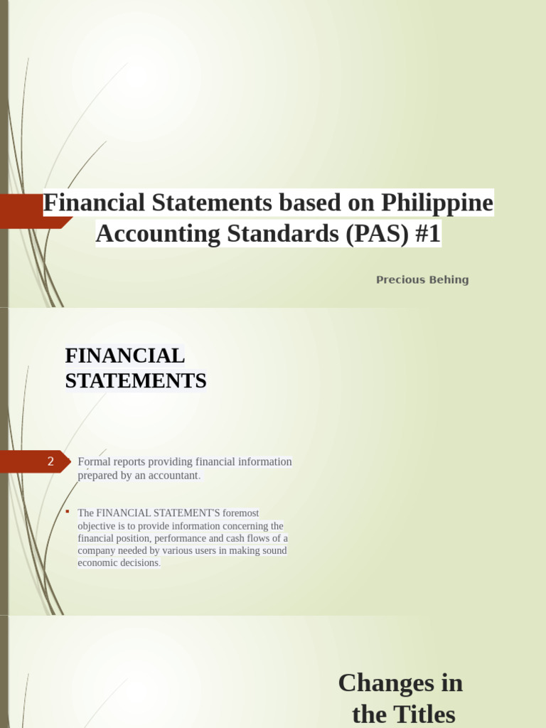 Philippine Financial Statements Overview | PDF | Balance Sheet | Income ...