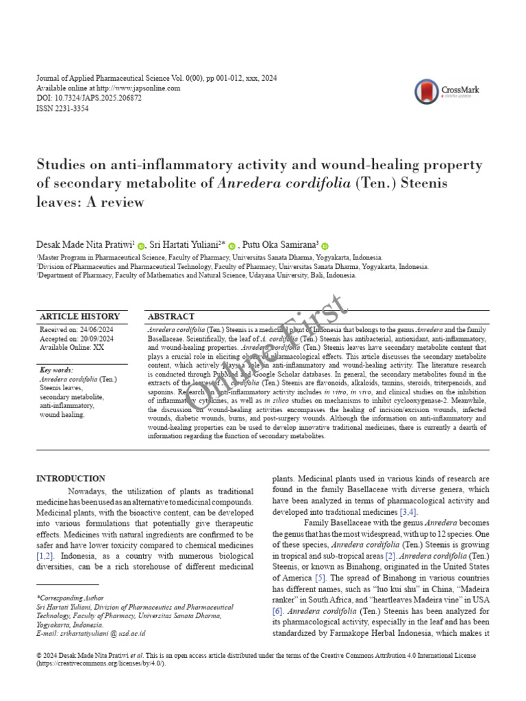 Artikel | PDF | Wound Healing | Inflammation