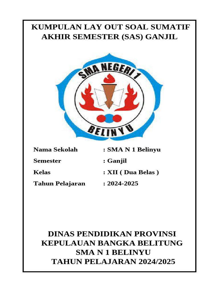 Cover Soal Sas | PDF