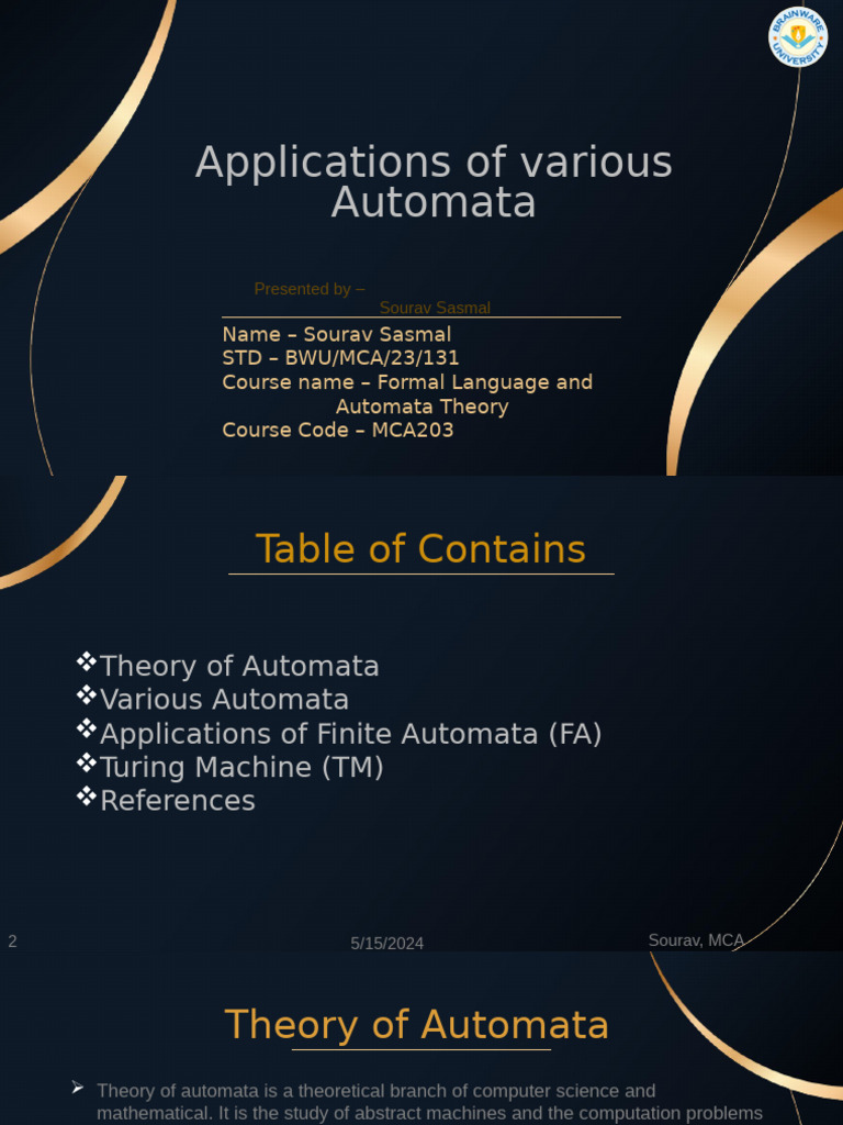 Formal Language and Automata Theorysem2 | PDF | Automata Theory | Computing
