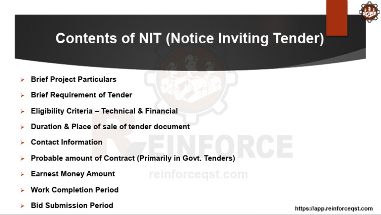 Contents of NIT (Notice Inviting Tender) - 19375237 - 2025 - 01 - 02 - 12 - 48 | PDF
