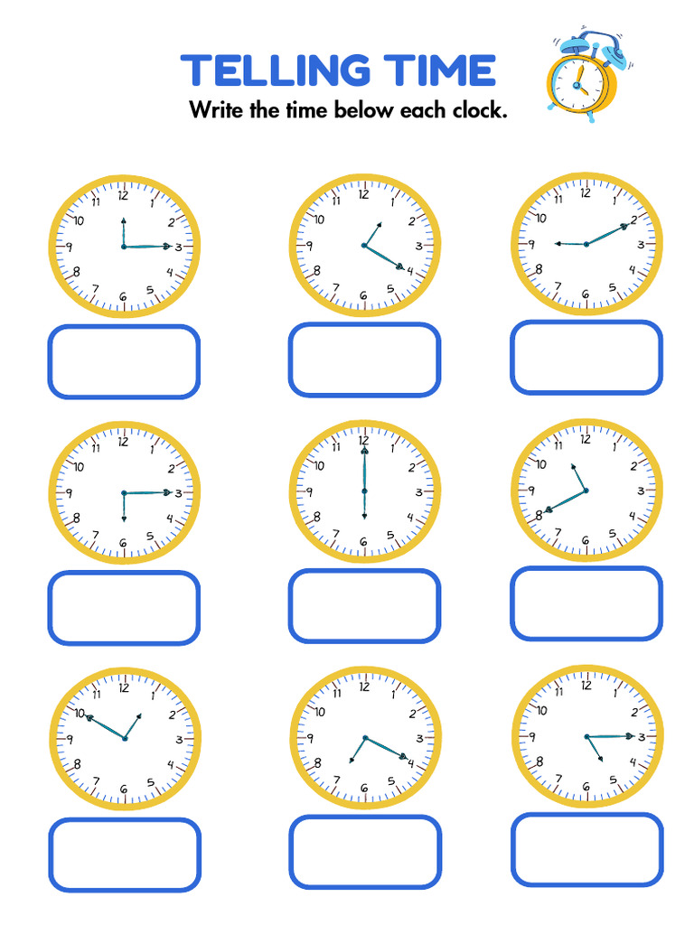 Telling Time Clocks | PDF