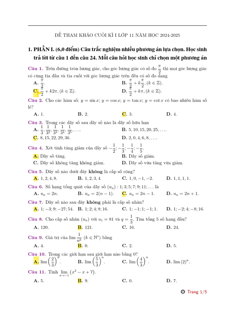 De-Tham-Khao-11-HKI-2024-2025 (1) LKN | PDF