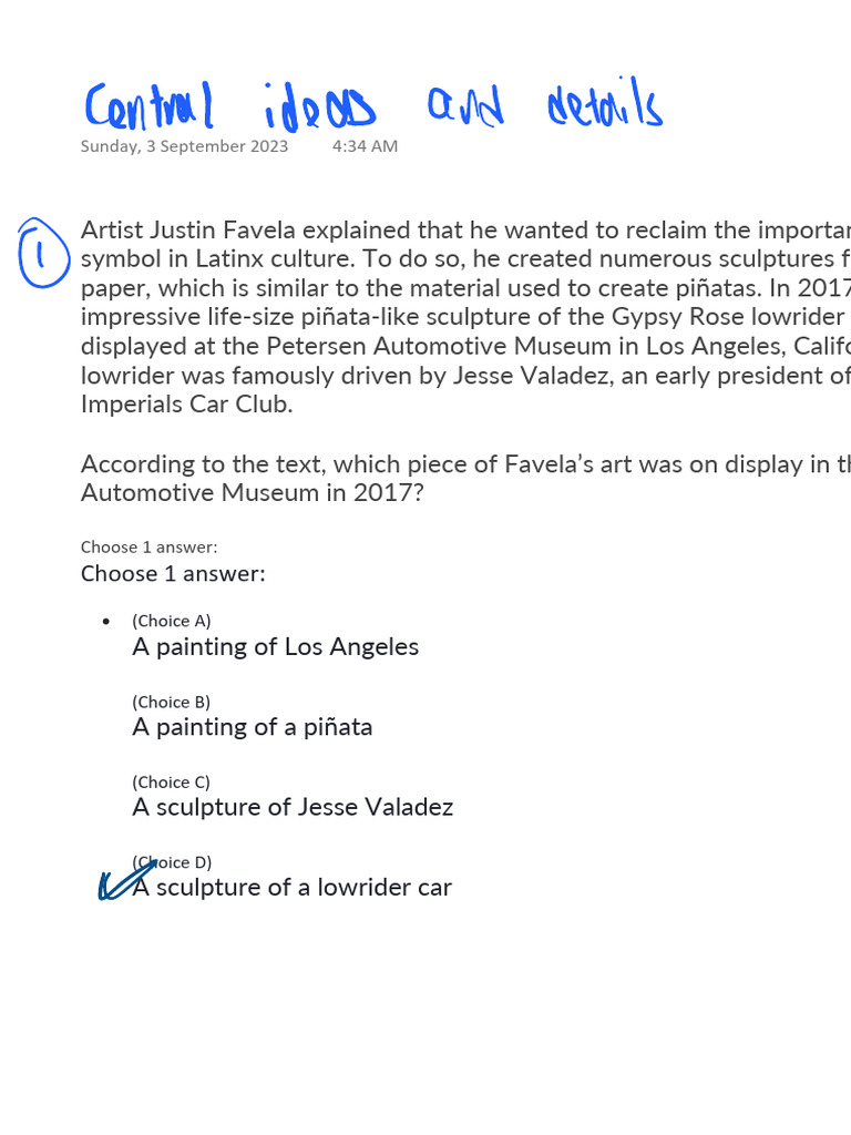 Central Ideas and Details | PDF