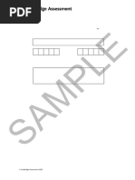 Sample Answer Sheets | PDF | Evaluation | University Of Cambridge