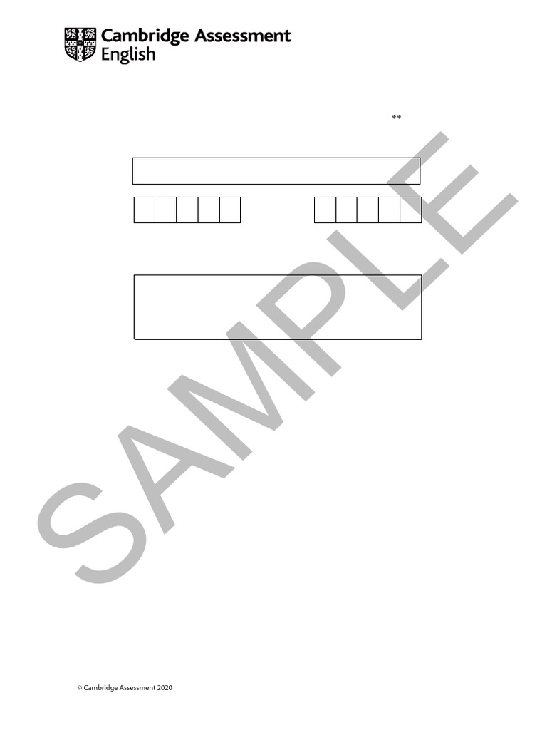 Test and Train Practice Test B2 First Writing Sample Answer Sheet | PDF ...
