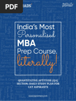 CAT 2025 Study Plan With Rodha | PDF