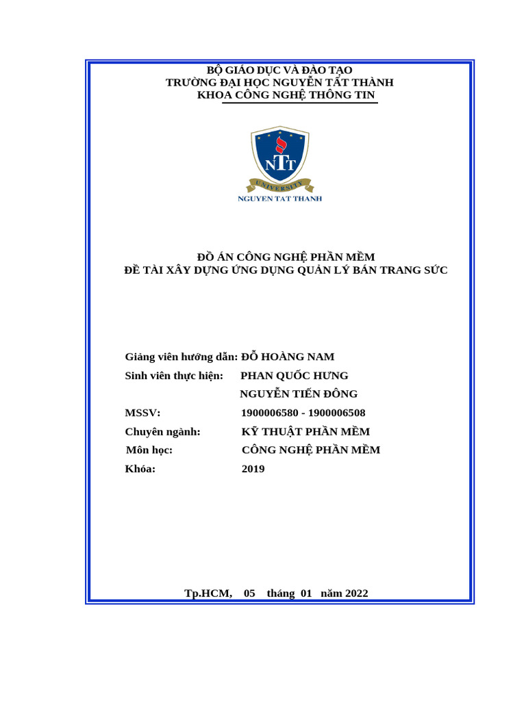 HK1 21 22 CNPM 1900006580 Phan Quoc Hung 19DTH1B | PDF