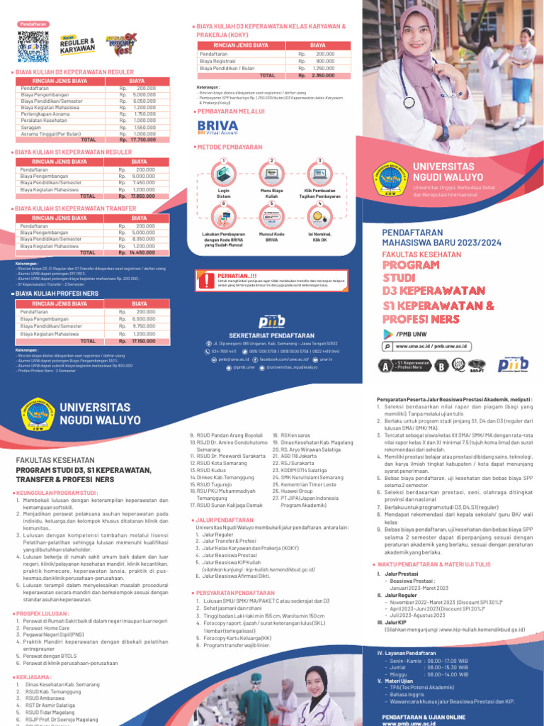 Brosur_D3_Keperawatan,_S1_Keperawatan_Reguler,_Transfer_Profesi_NERS_2023 (1) | PDF