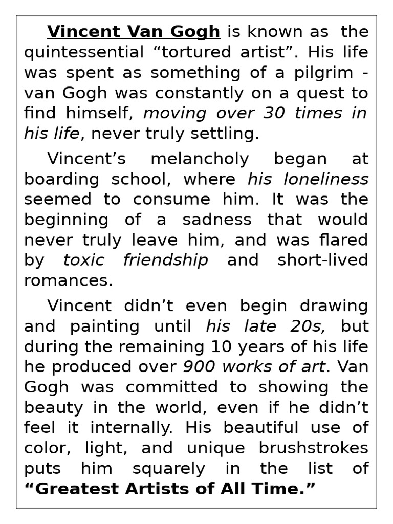 VAN GOGH | PDF