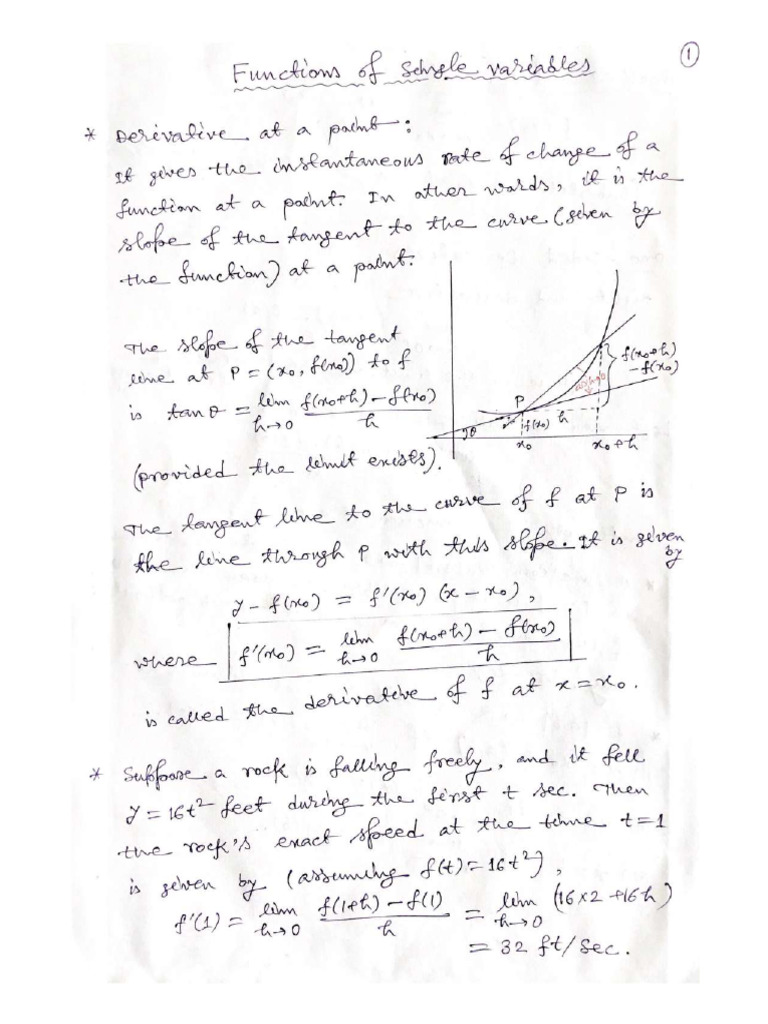 1. Mean value theorems | PDF