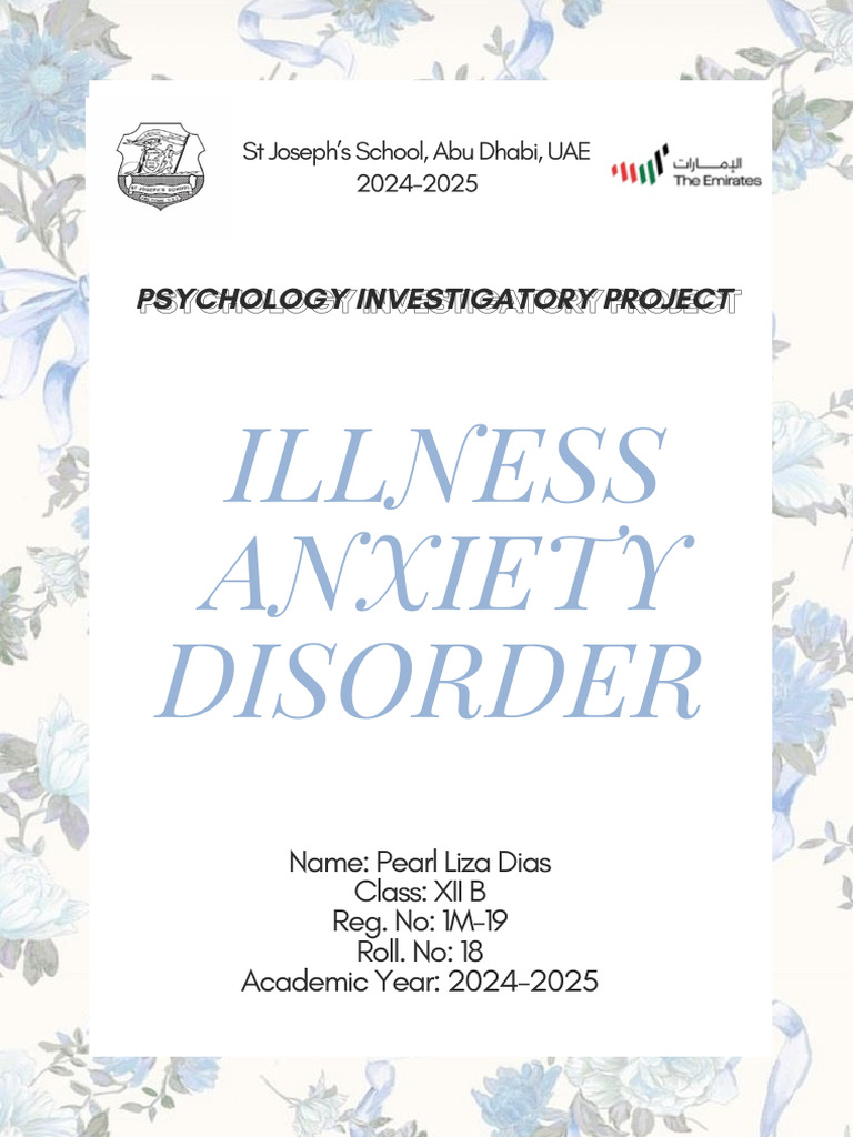 illness anxiety disorder (2) | PDF | Anxiety | Cognitive Behavioral Therapy
