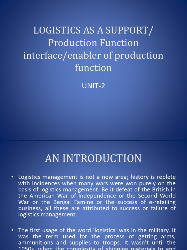 Logistic Activities | PDF | Logistics | Warehouse