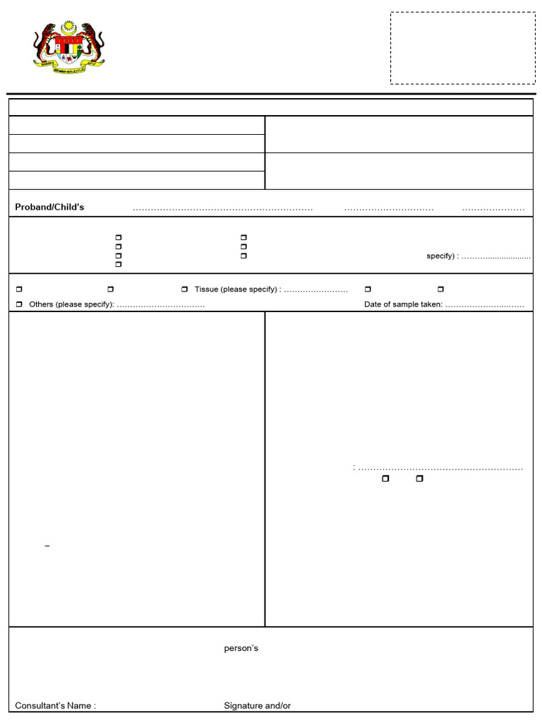 Molecular Diagnostics Request Form | PDF | Genetic Disorder | Medical ...