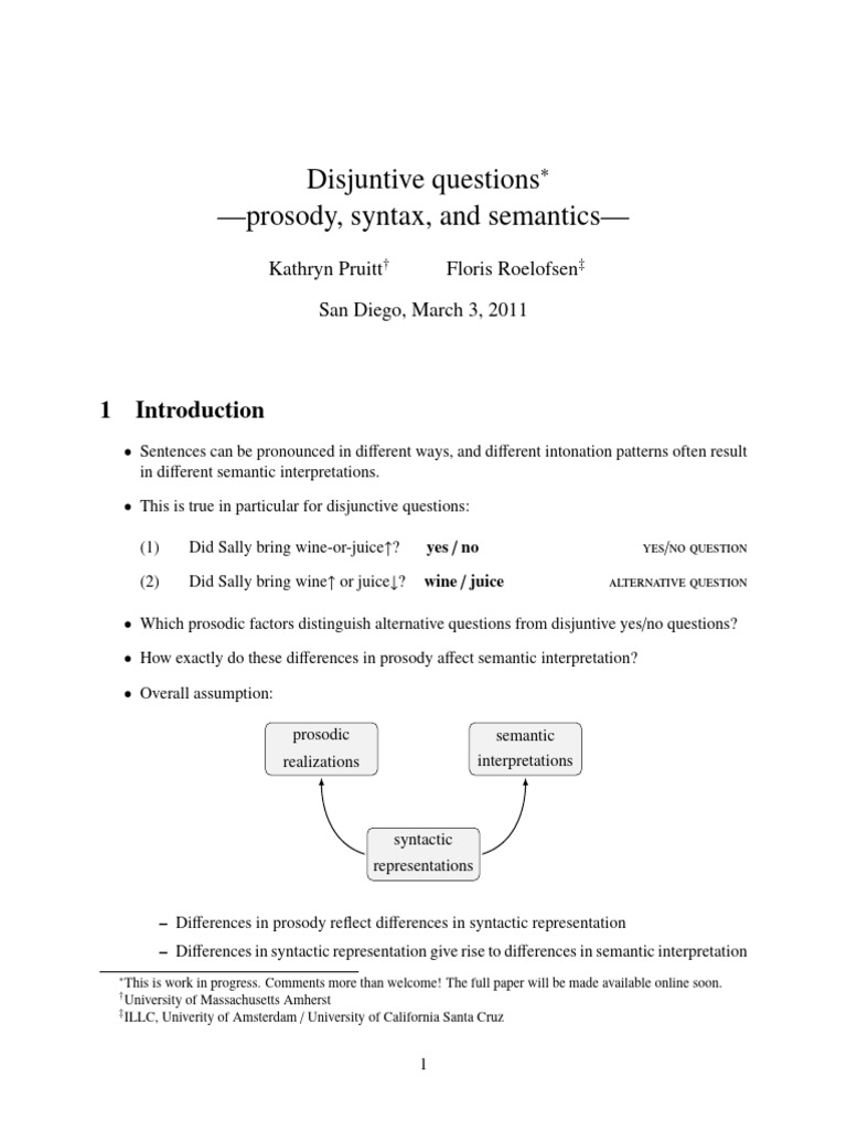 PruittRoelofsen2011 SantaCruz | PDF | Question | Syntax