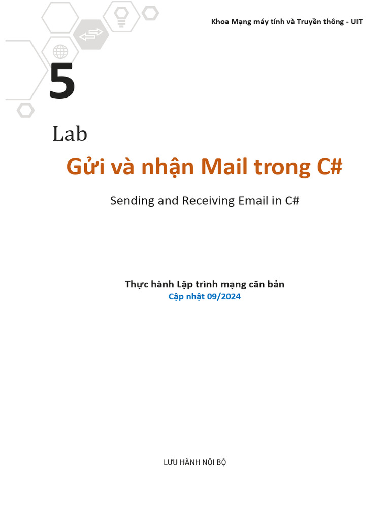 Lab 5 - Sending Receiving Email in C# | PDF