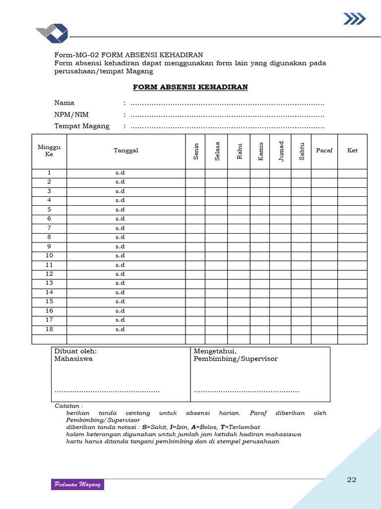 Form Absensi MBKM | PDF