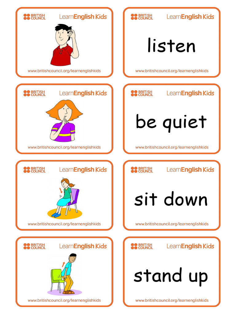 Classroom Instructions Flashcards | PDF