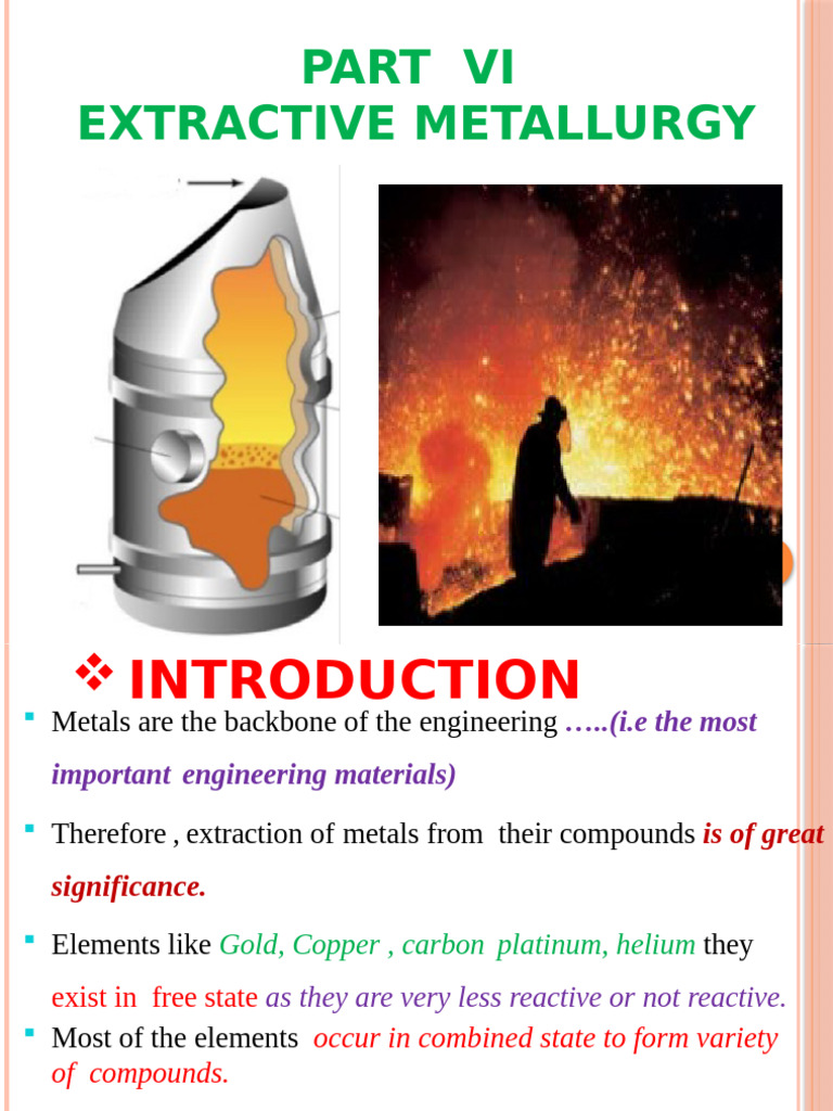 Part Vi Extractive Metallurgy | PDF | Ore | Silver