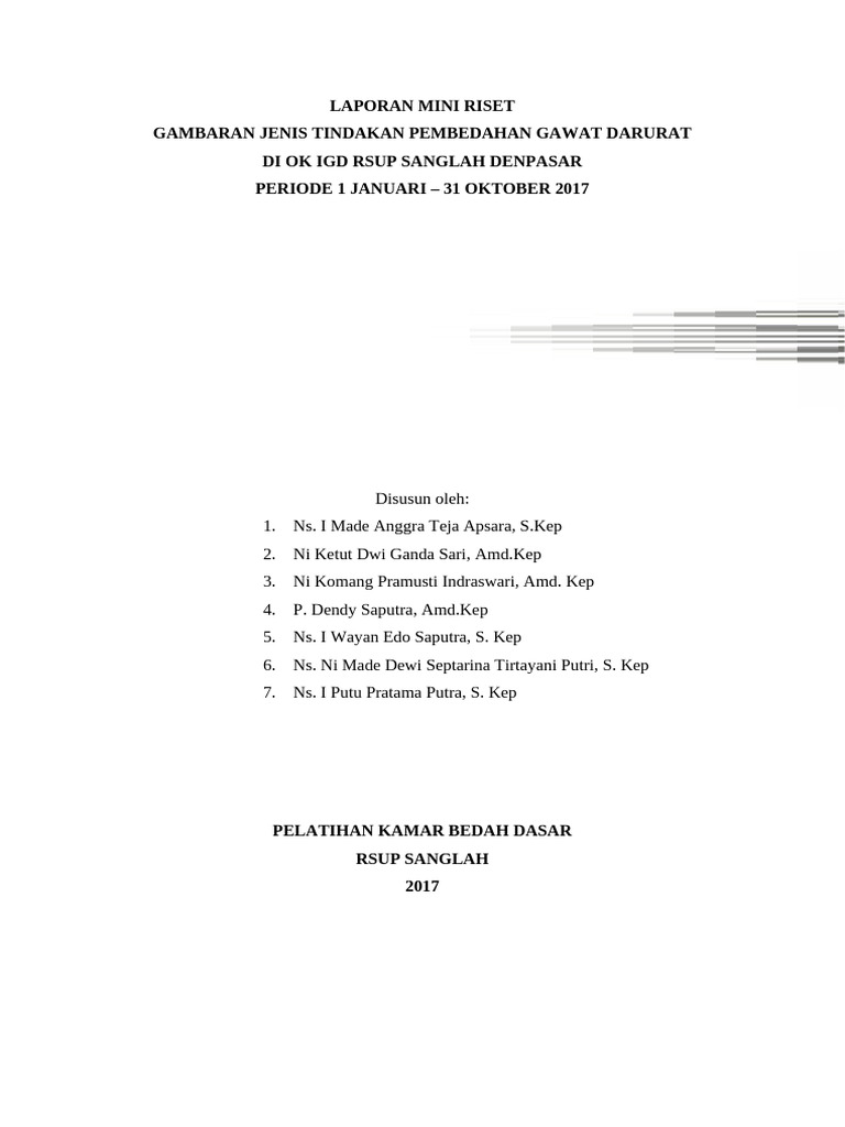 Laporan Mini Riset | PDF