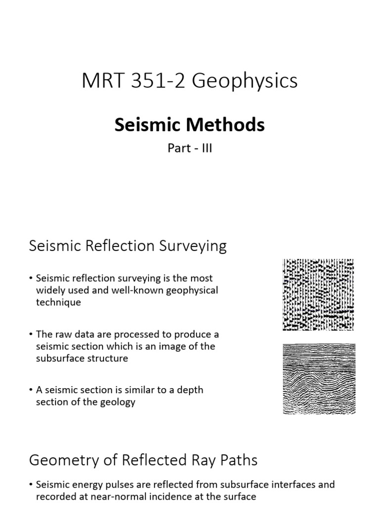06) Applied Geophysics - Seismic III | PDF | Line (Geometry ...