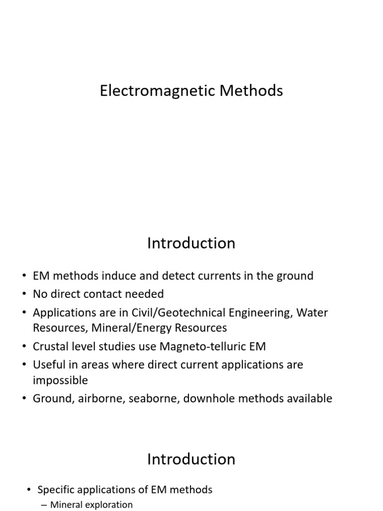 07) Applied Geophysics - Electromagnetic | PDF | Electromagnetic ...