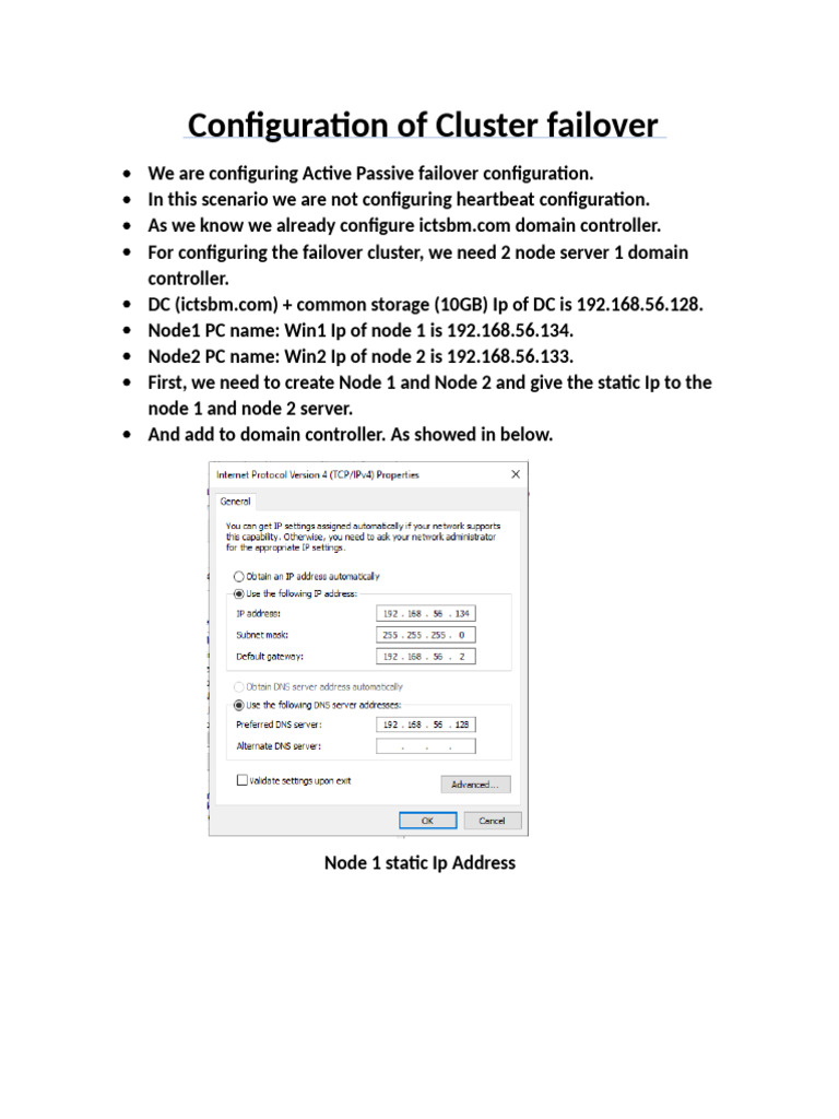 Configuration of Cluster Failover - (Active - Passive) | PDF | Computer Cluster | Computer Data ...
