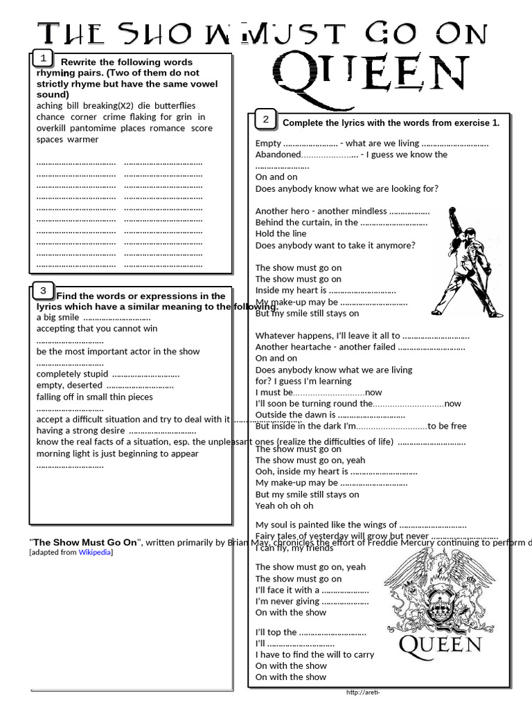 (song) The Show Must Go On - Queen | PDF