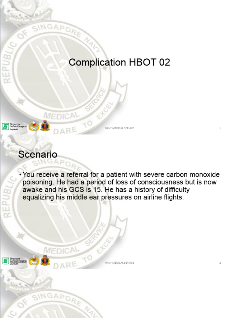 Hbot Complications Ear Barotrauma | PDF