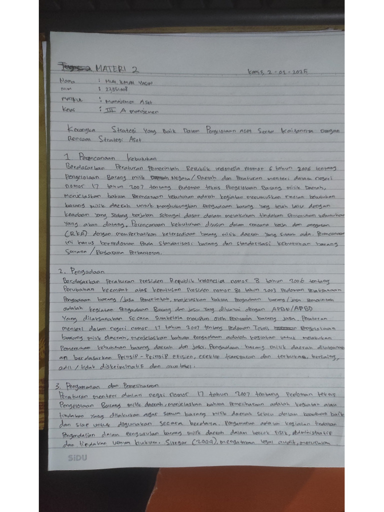 MATERI 2 MUH. ILMAN YASIN 22351008 | PDF