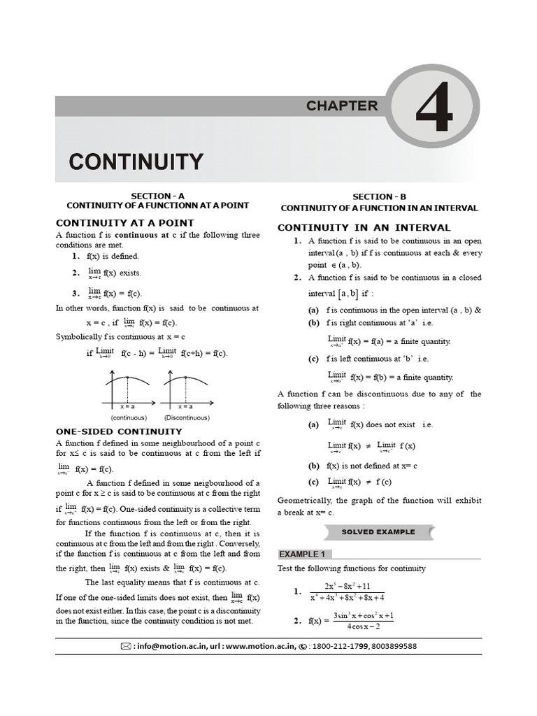 Continuity-Theory JEE @GB Sir | PDF | Continuous Function | Function (Mathematics)