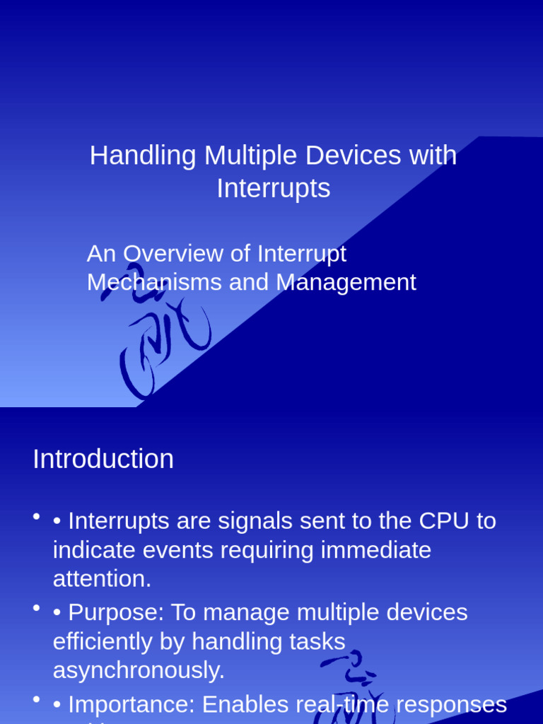 Handling Multiple Devices With Interrupts-1 | PDF