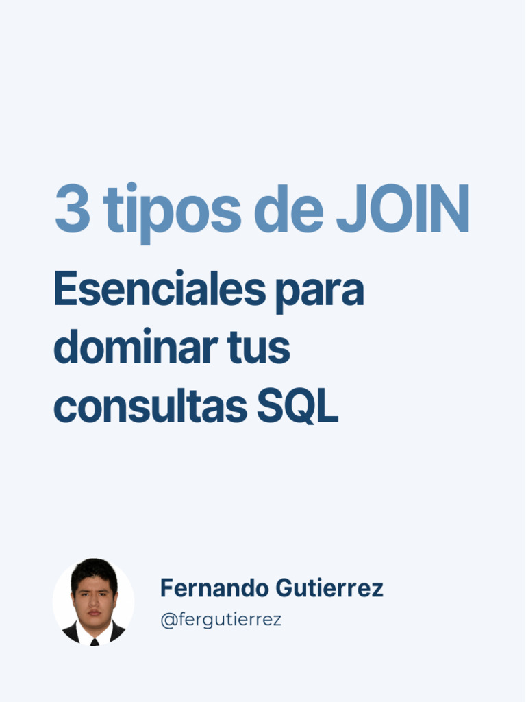 3 Tipos de Join SQL | PDF