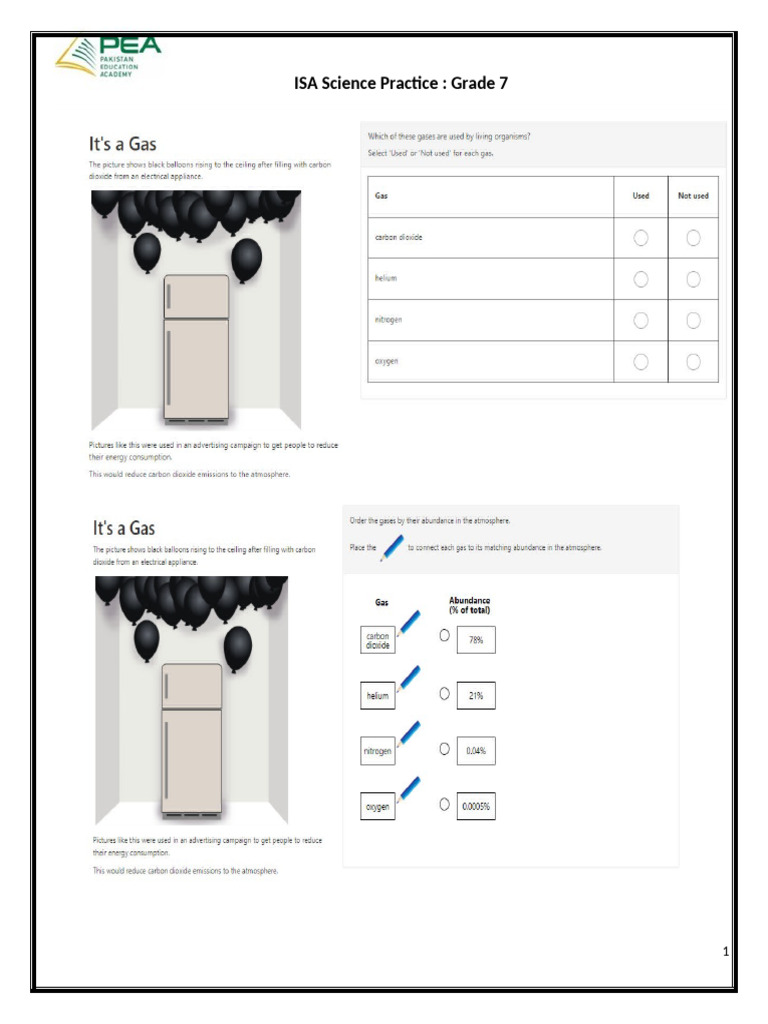 Grade 7 ISA Practice | PDF