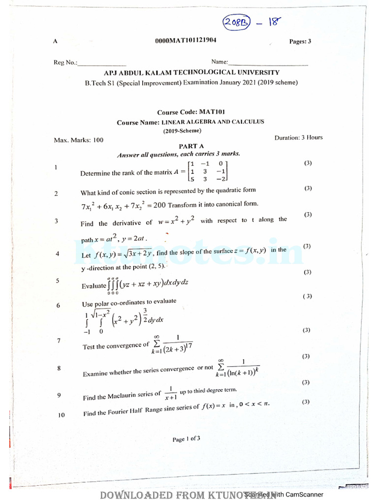 Maths Improvement-Jan 2021 | PDF