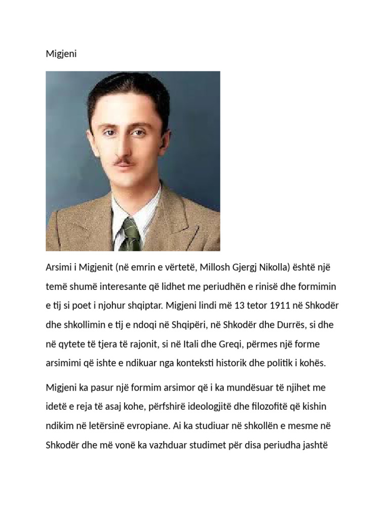 Migjeni | PDF
