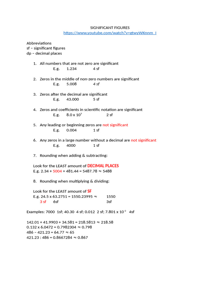 Understanding Significant Figures | PDF