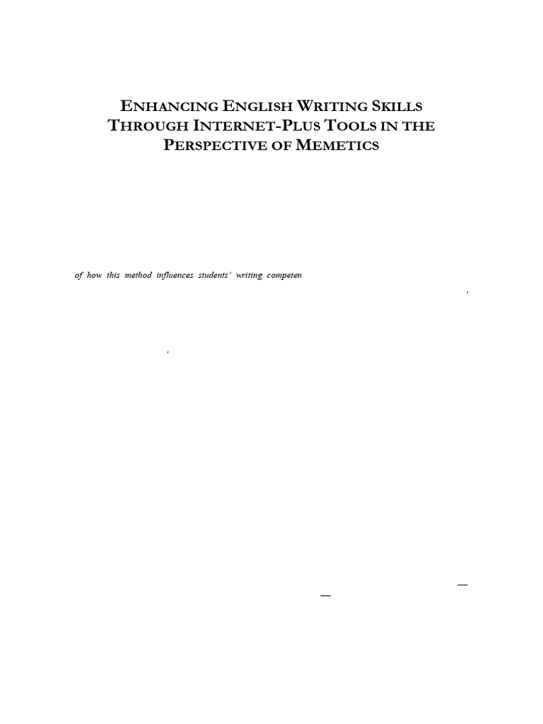 Enhancing EFL Writing with Memetics | PDF | Meme | Language Education