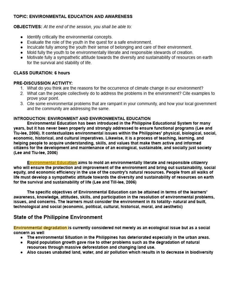 Youth Perspectives on Environmental Issues | PDF | Climate Change | Water