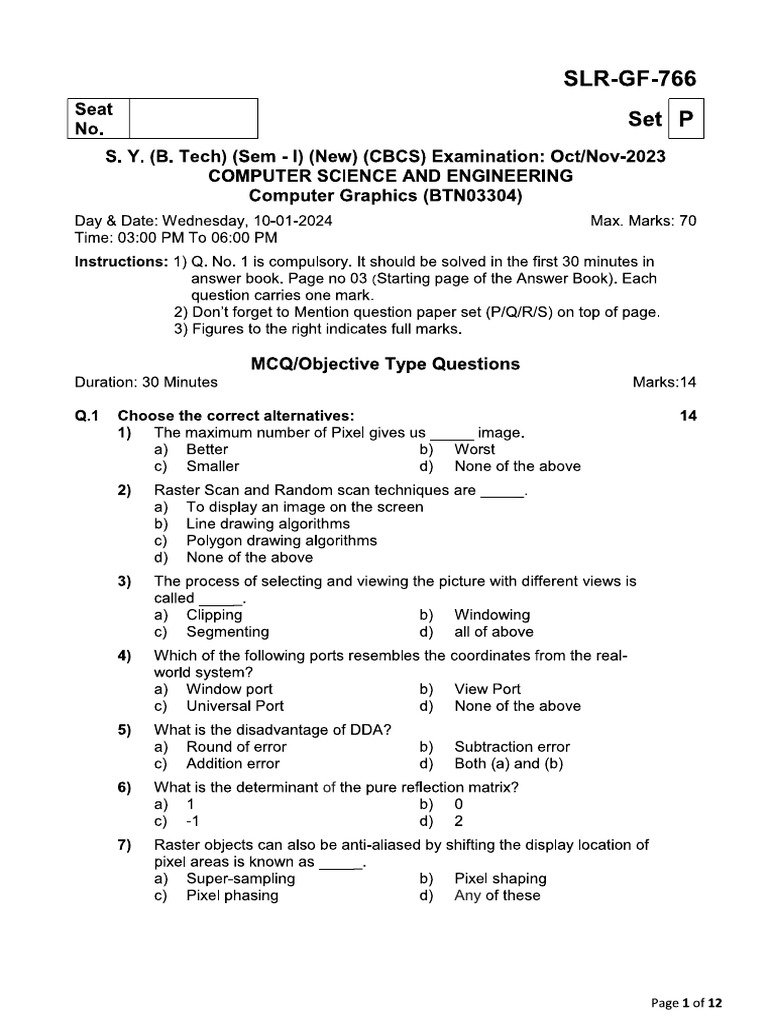 Computer Graphics 1 | PDF